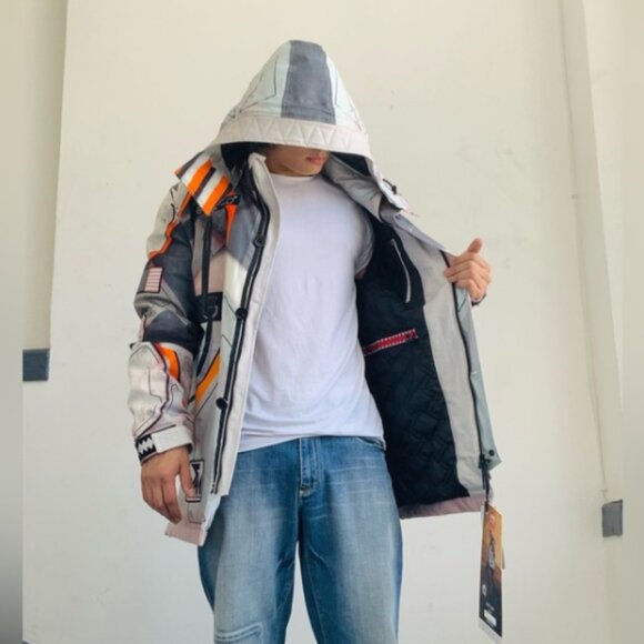 Sprayground | Jackets & Coats | Mens Sprayground Grey Lt Grey Orange ...